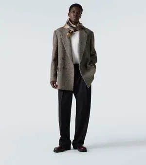 Dries Van Noten Checked Wool Scarf