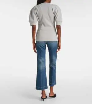 Victoria Beckham Cotton-blend Henley Shirt