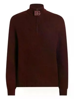 Dolce & Gabbana Half-zip Waffle-knit Sweater