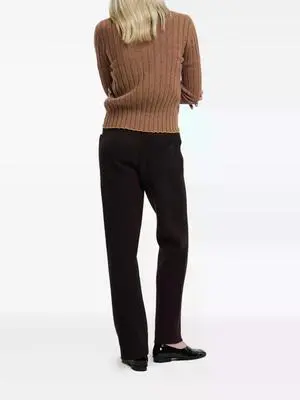 BARRIE Ribbed Cardigan - Brown