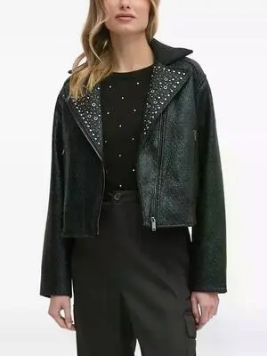 Dkny Stud-embellished Biker Jacket