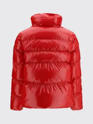 Pinko Quilted Water-repellent Nylon Short Puffer Jacket With High Neck - Red