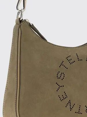 Stella McCartney Logo Perforated Shoulder Bag - Grey