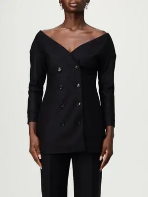 Alberta Ferretti Double Breasted Jacket - Black