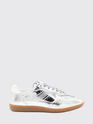 ALOHAS Laminated Leather Lace-up Sneakers - Silver