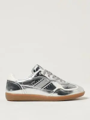 ALOHAS Laminated Leather Lace-up Sneakers - Silver