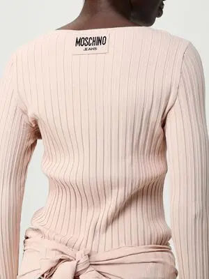 Moschino Ribbed Knit Top - Pink