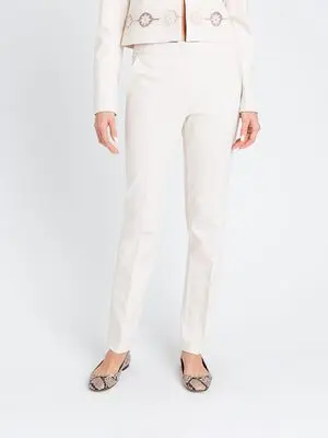 TWINSET Straight Leg Trousers - White
