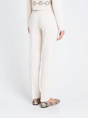 TWINSET Straight Leg Trousers - White