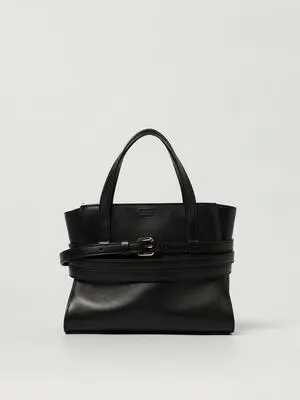 Moschino Leather Mini Bag With Buckled Belt Detail - Black
