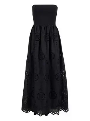 Matteau Strapless Broderie-anglaise Maxi Dress