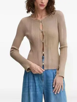 Guess Sequin-embellished Ribbed Cardigan