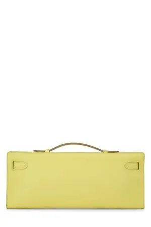 Hermès Epsom Leather Kelly Cut Clutch - Lime