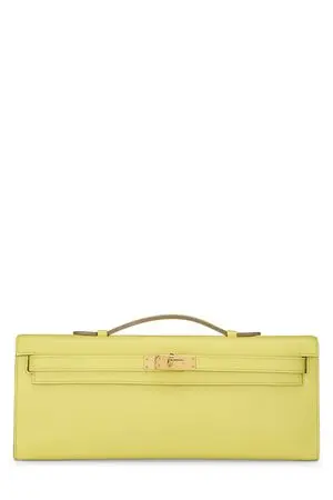 Hermès Epsom Leather Kelly Cut Clutch - Yellow
