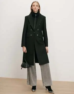 Veronica Beard Stryder Double-breasted Dickey Coat - Black
