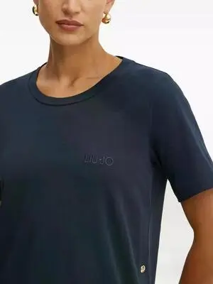 Liu Jo Logo Embroidered T-shirt - Blue