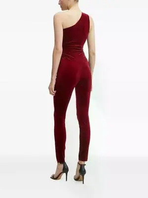 Guess One-shoulder Velvet Jumpsuit