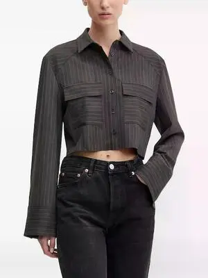 Hugo Striped Cropped Shirt