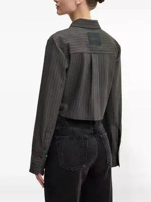 Hugo Striped Cropped Shirt