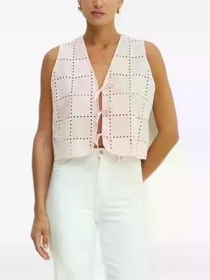 IVY OAK Perforated-design Cropped Top
