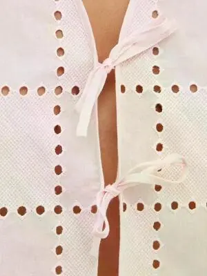 IVY OAK Perforated-design Cropped Top