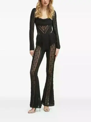 Charo Ruiz Ibiza Lace-paneled Jumpsuit - Black