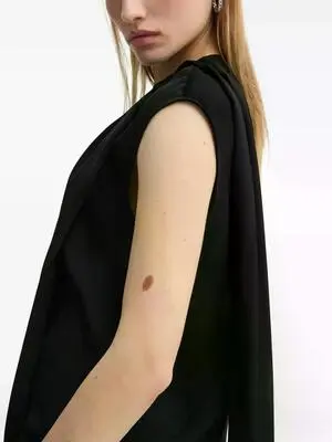Day Birger Et Mikkelsen Draped-shoulder Top - Black
