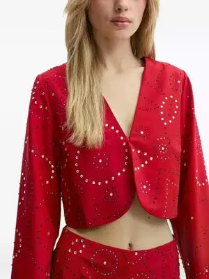 NEVER FULLY DRESSED Embellished Cropped Jacket