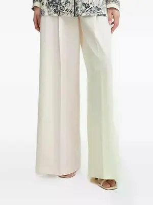 SIMONA CORSELLINI Pleated Straight-leg Trousers - Neutrals