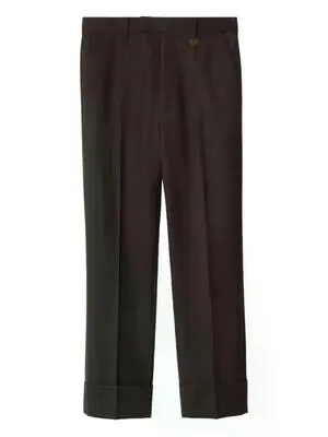 Burberry Turn-up Wool Trousers