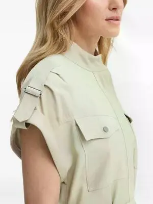 BRUUNS BAZAAR Belted Patch-pocket Shirt