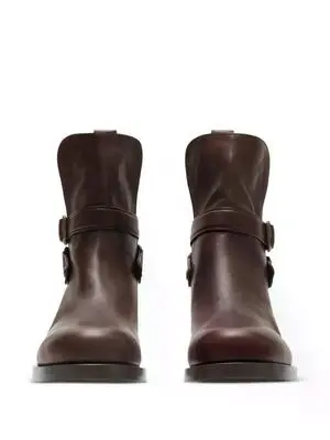 Burberry Buckle-strap Equestrian-knight Boots - Brown
