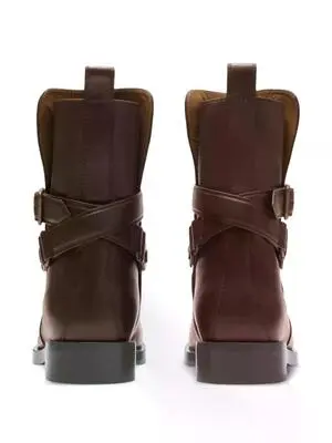 Burberry Buckle-strap Equestrian-knight Boots - Brown