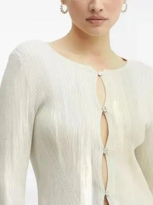 Guess Ribbed Button-front Cardigan