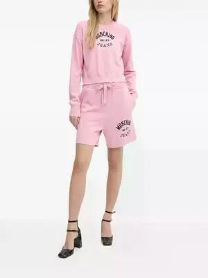 Moschino Logo-embroidered Shorts - Pink