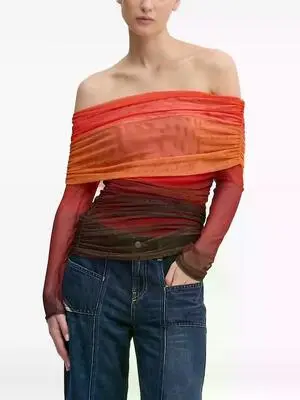 NEVER FULLY DRESSED Ombré Draped Top
