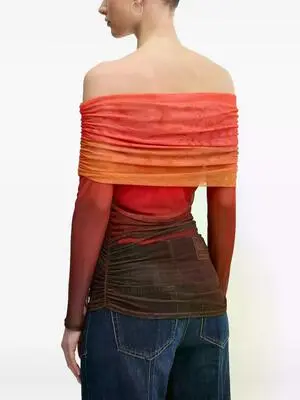 NEVER FULLY DRESSED Ombré Draped Top