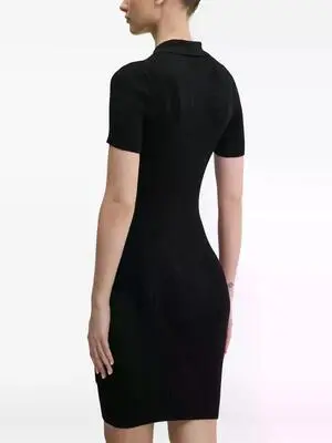Hugo Ribbed Zip-front Mini Dress