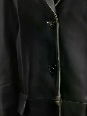 Liviana Conti Leather Single-breasted Blazer