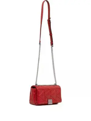 Karl Lagerfeld Silver Tone Cross Body Bags