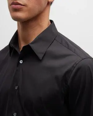 Theory Apos;s Sylvain Tailored-fit Sport Shirt - Black