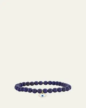 SYDNEY EVAN 14k Gold And Lapis Lazuli Beaded Bracelet - Yg