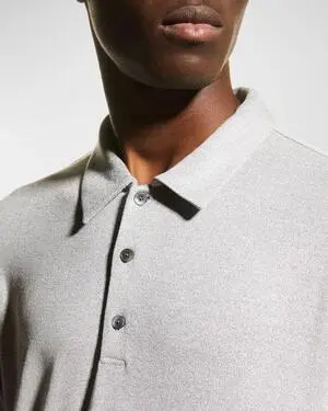 Theory Apos;s Modal Jersey Polo Shirt - Grey Multi