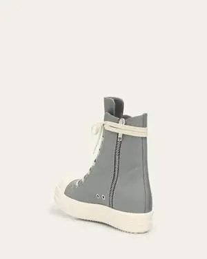 Rick Owens Calf Leather High-top Sneakers - Washed Indigo/milk/milk