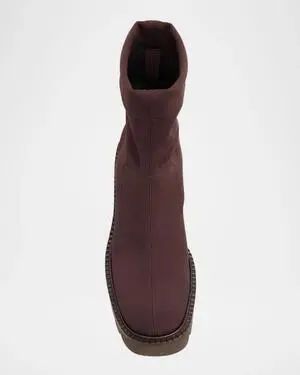 PEDRO GARCIA Zilia Stretch Nylon Ankle Booties - Brown