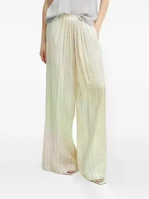 FORTE_FORTE Pleated Geometric-print Trousers