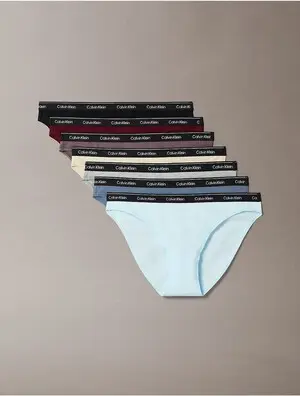 Calvin Klein Modern Logo 7-pack Bikini - Airy Blue Multi