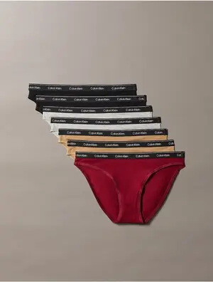 Calvin Klein Modern Logo 7-pack Bikini - Rouge Multi