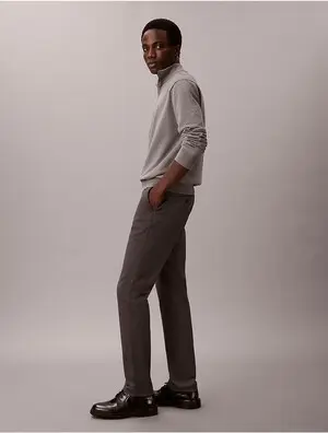Calvin Klein Cotton Sateen Slim Chino Pants - Dark Grey