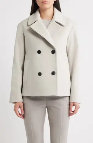 Fleurette Jane Wool Pea Coat - Fawn